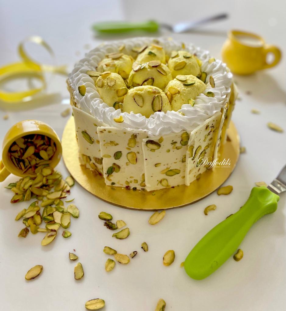 Rasmalai Pistachio Cake – Daffodils Patisserie